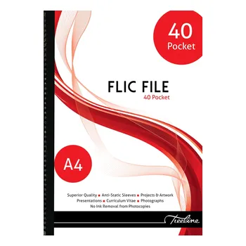 Treeline A4 Flic File 40 Pocket – Raphael Stationery